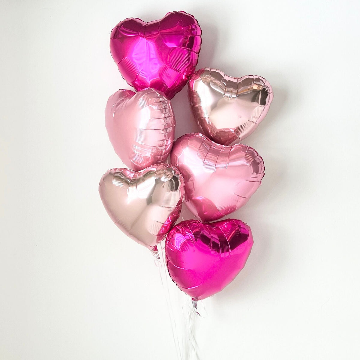 Set 6 Matte Nude Ombre Foil Heart Balloon Bouquets | partyHAUS