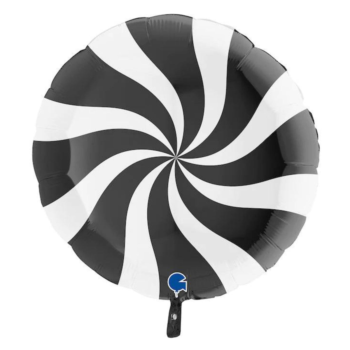 Black White Candy Swirl Balloon (36 Inch) | partyHAUS