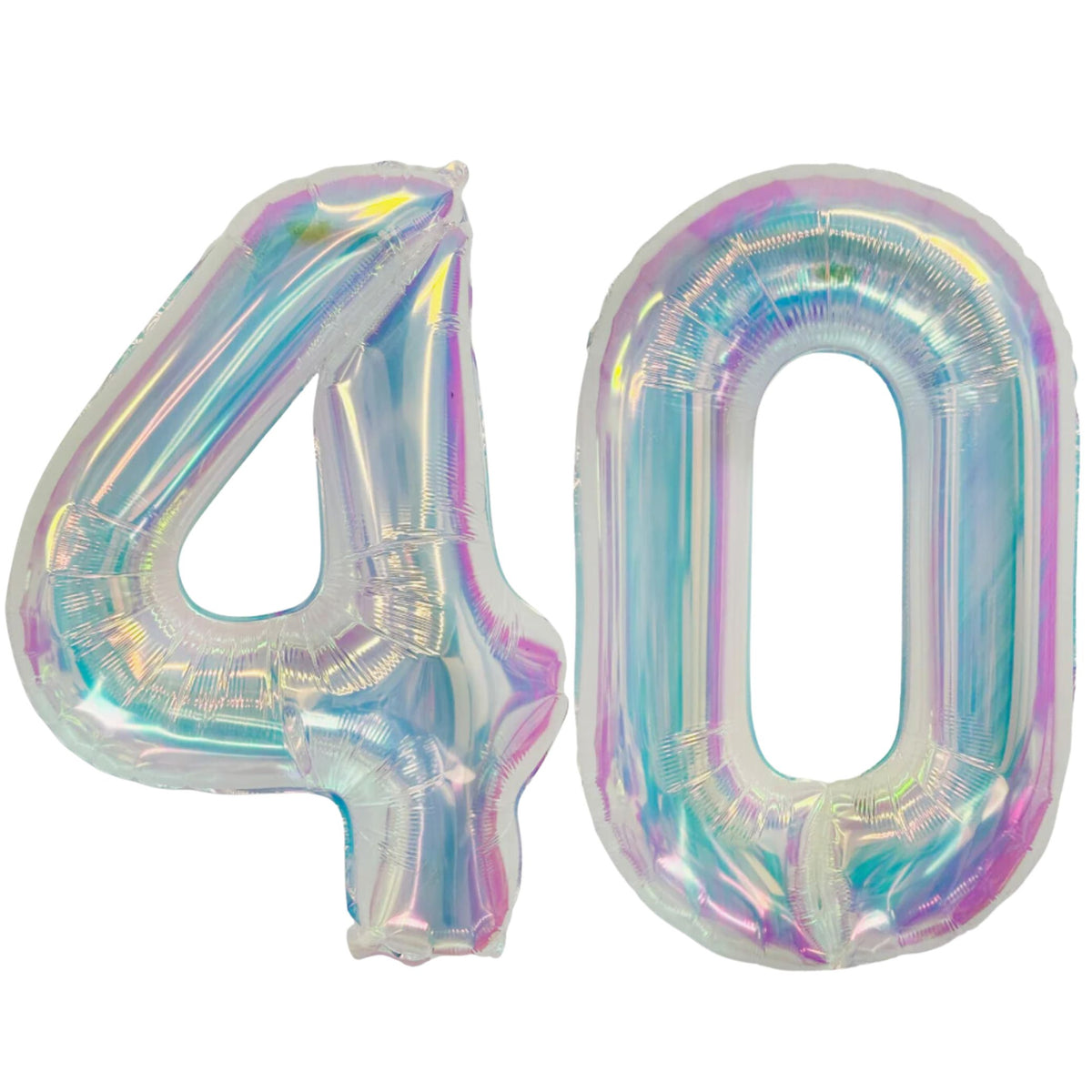 Iridescent Number 40 Balloons | 34 Inch | partyHAUS