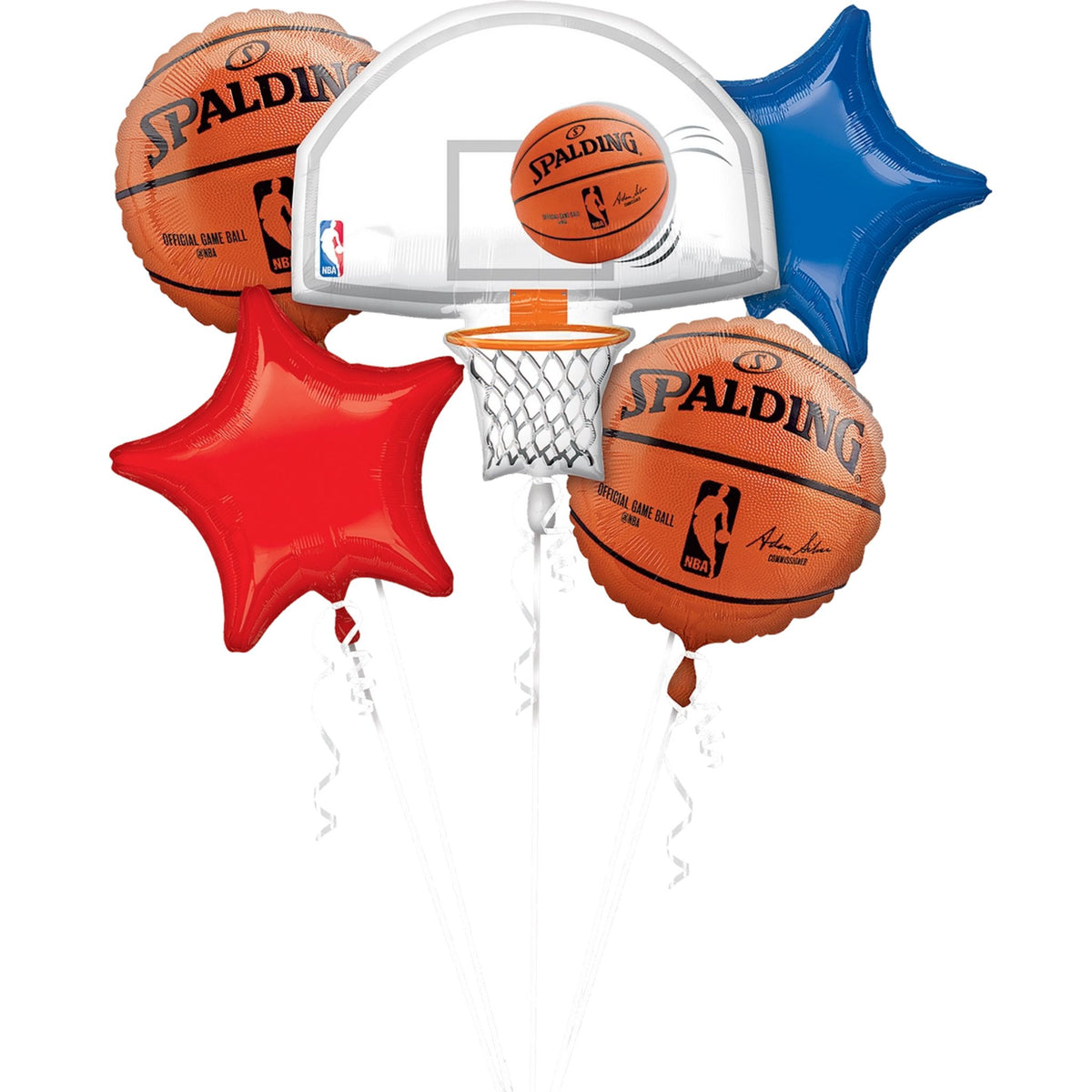 NBA Spalding Basketball Foil Balloon Bouquets | partyHAUS