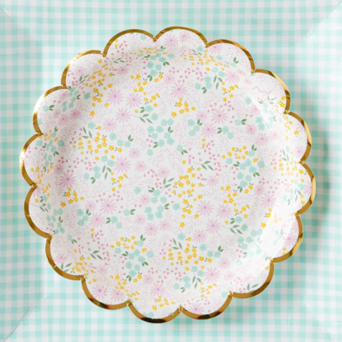 Pastel Ditsy Floral Paper Party Plates | partyHAUS