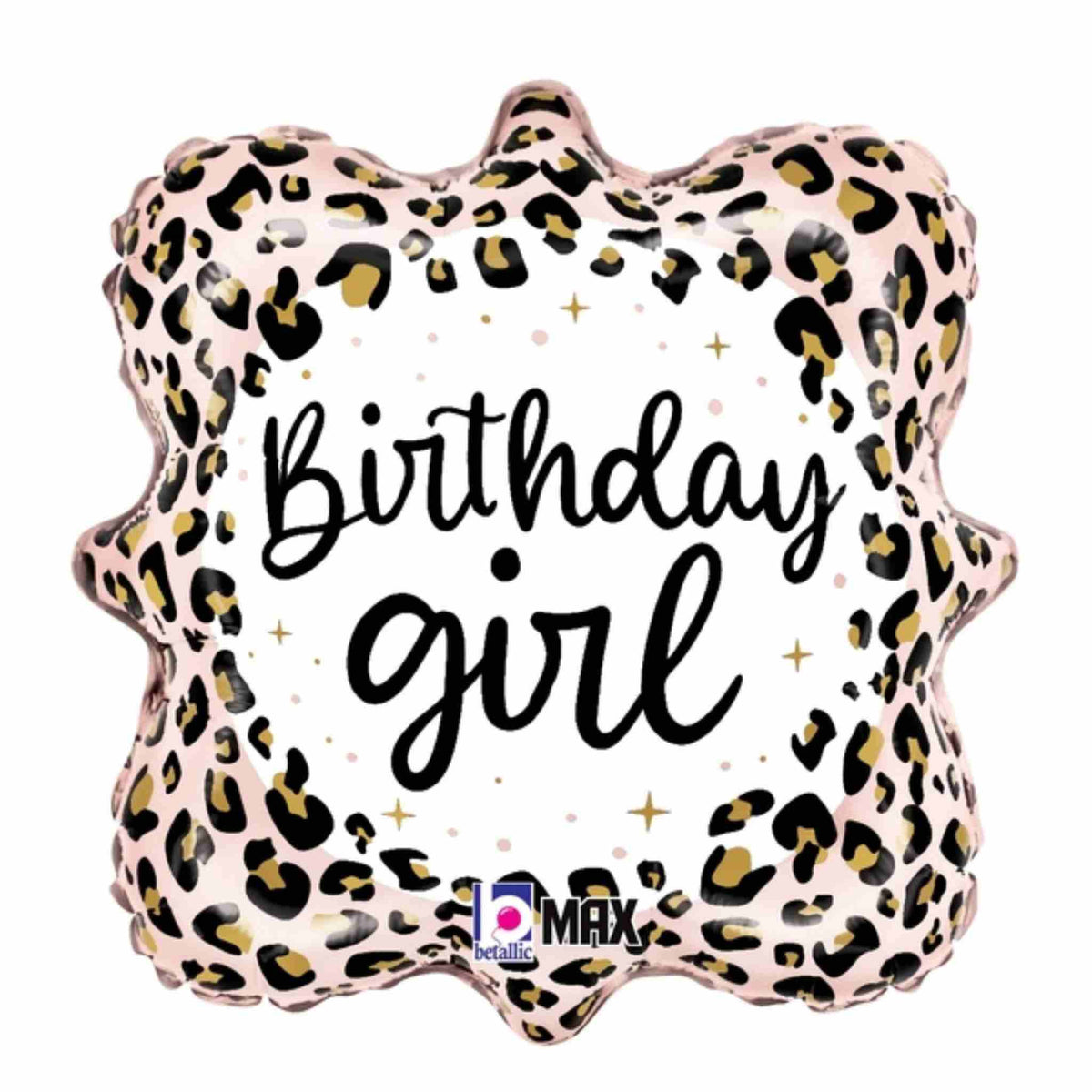 Birthday Girl Blush Leopard Animal Print Balloon | partyHAUS