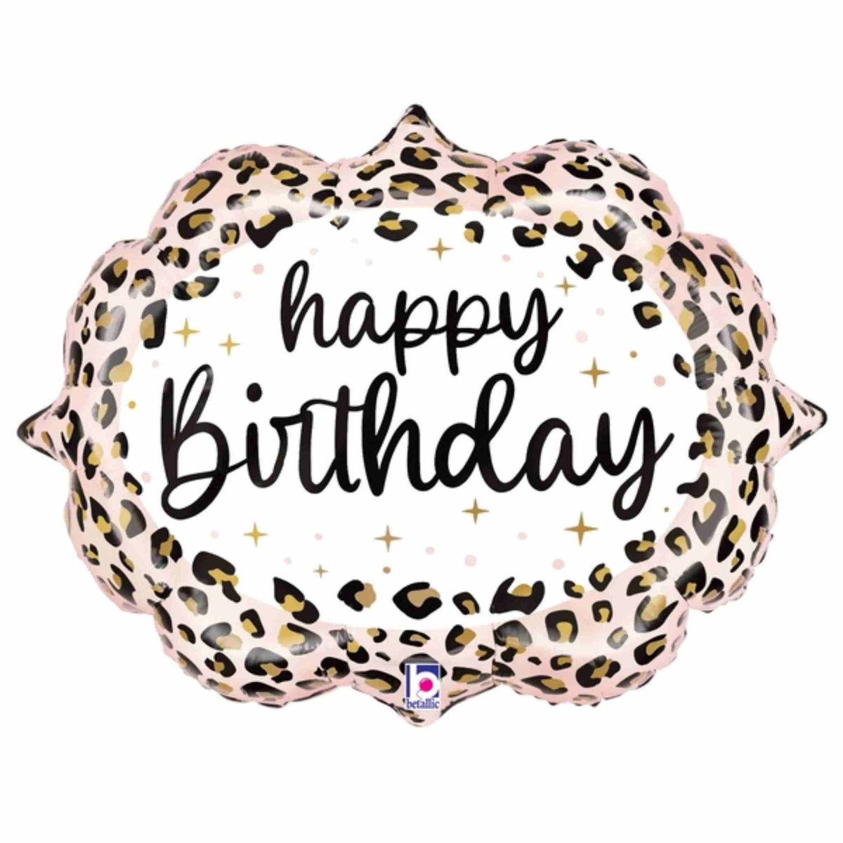 Birthday Girl Blush Leopard Animal Print Balloon | partyHAUS
