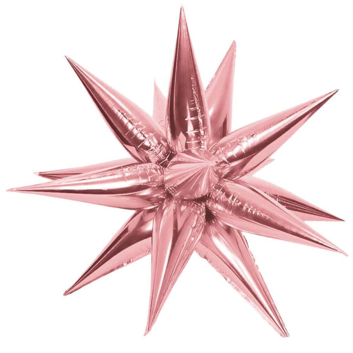 Metallic Light Pink 3D Starburst Balloons | partyHAUS