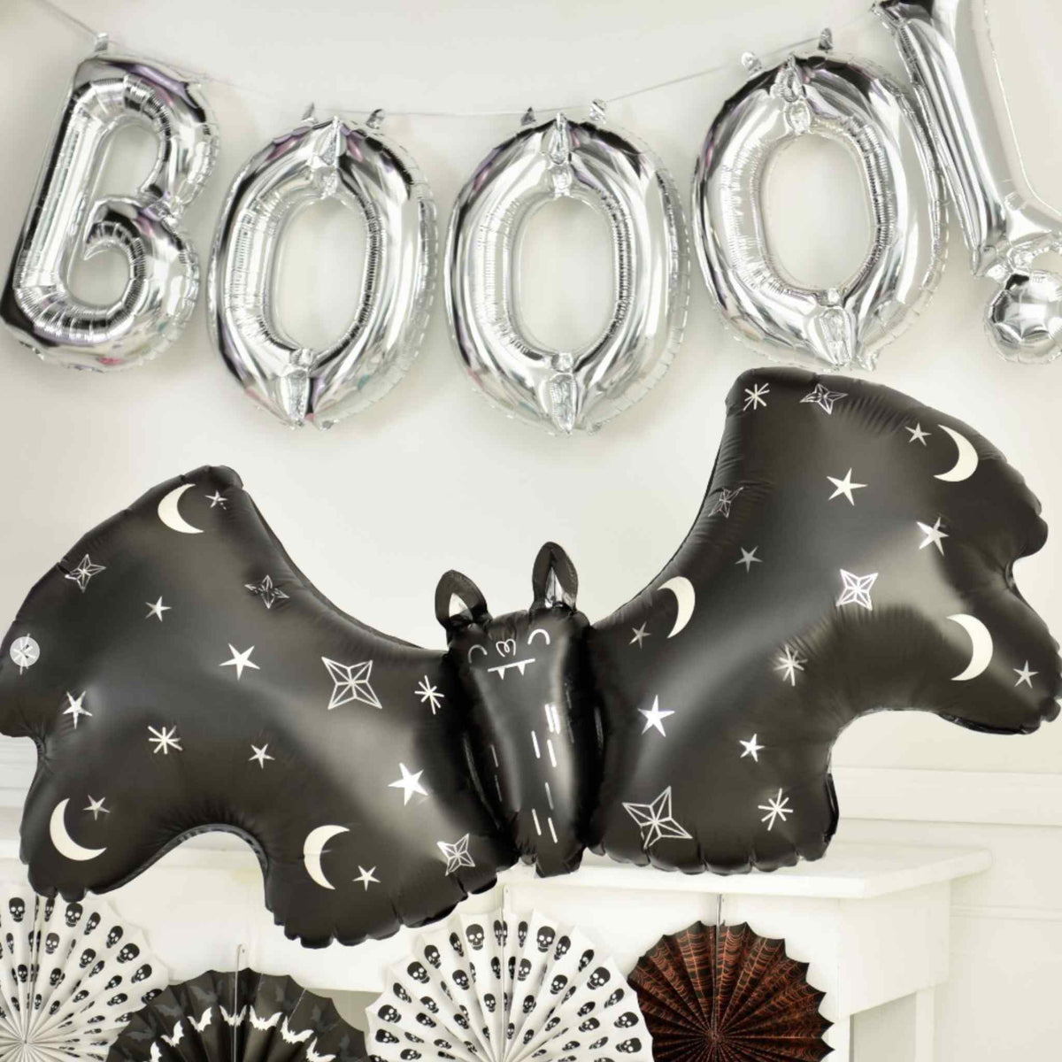 Satin Black Bat Halloween Balloons (40 inch) | partyHAUS