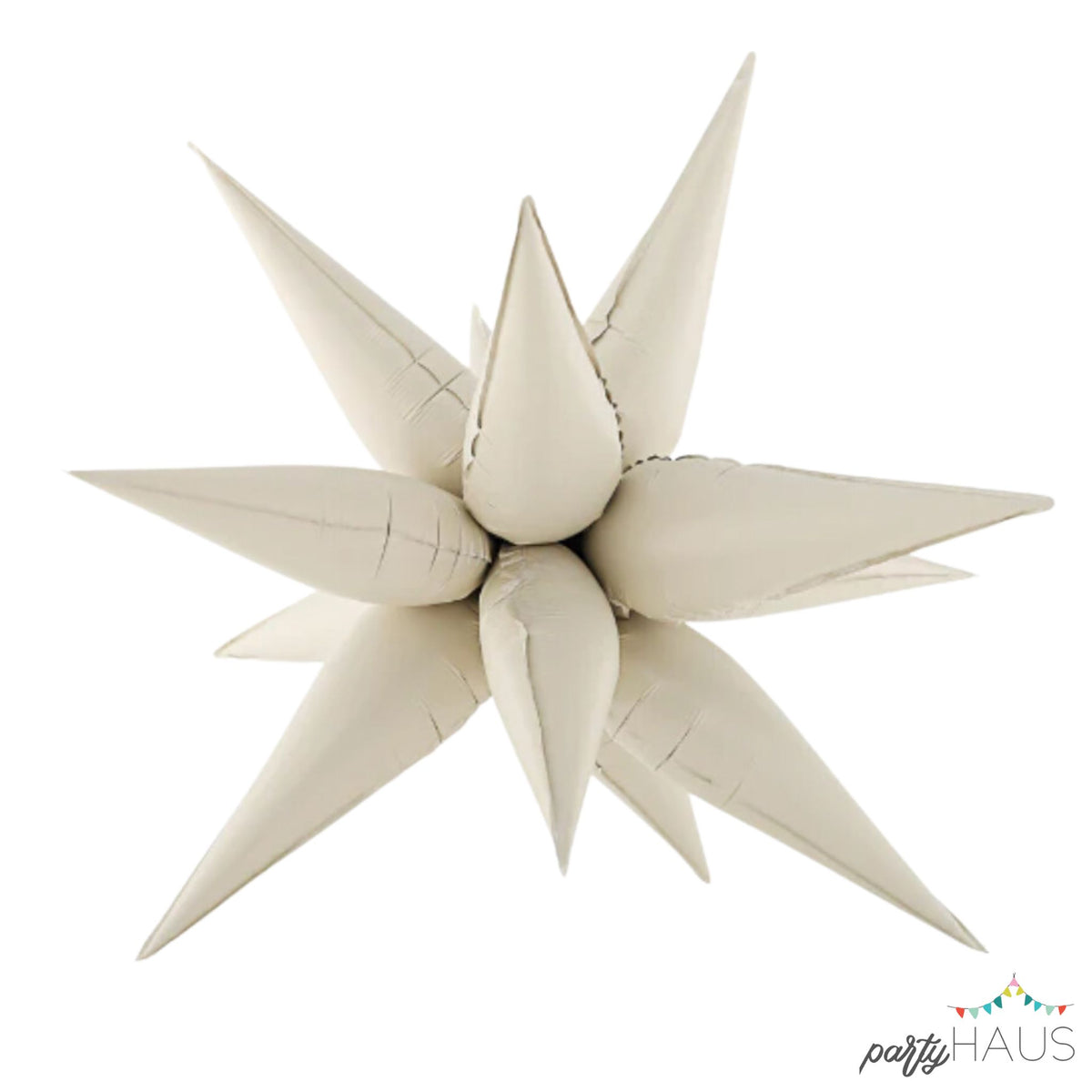 Satin Cream 3D Starburst Balloons | partyHAUS