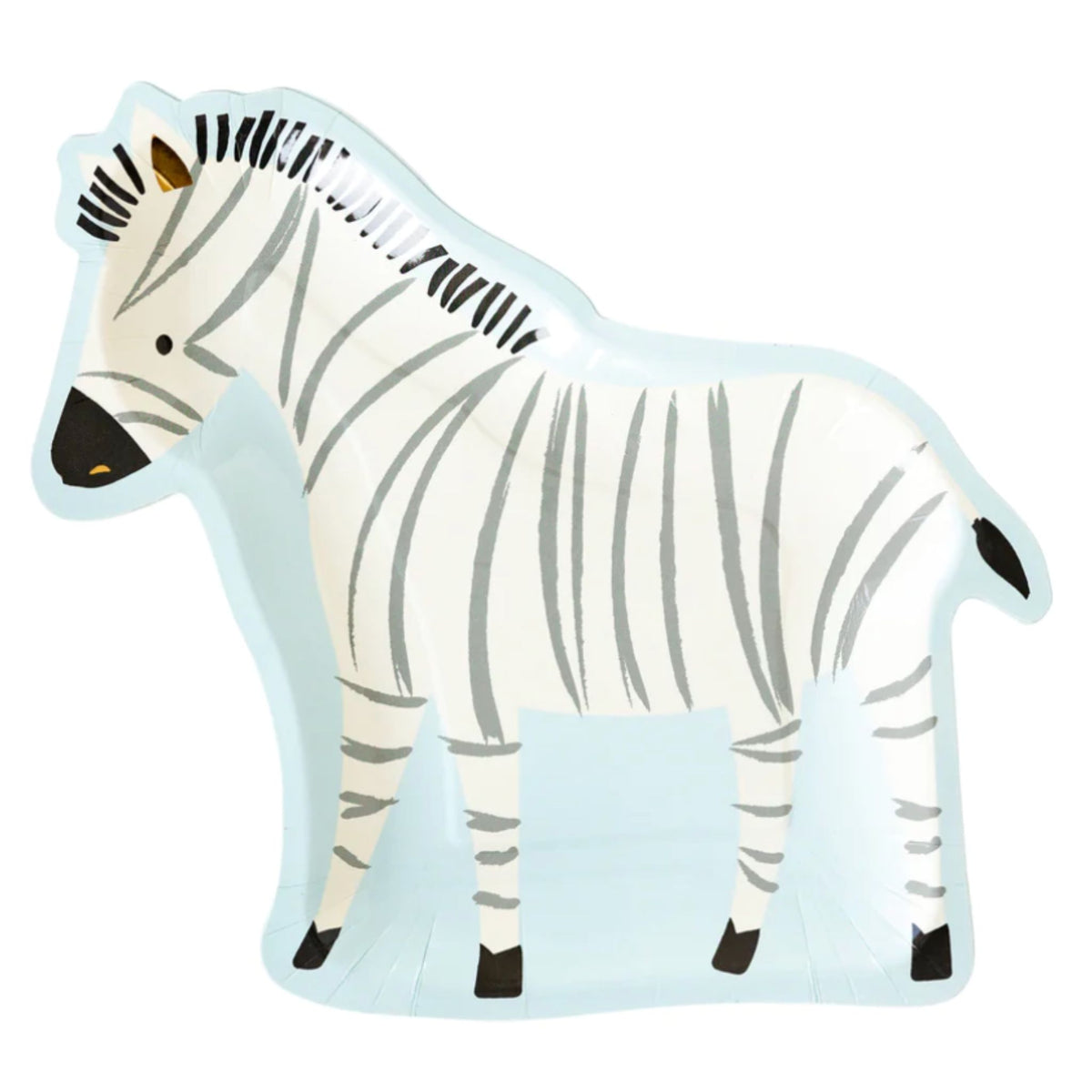 Safari Party Zebra Shaped Paper Party Plates | partyHAUS
