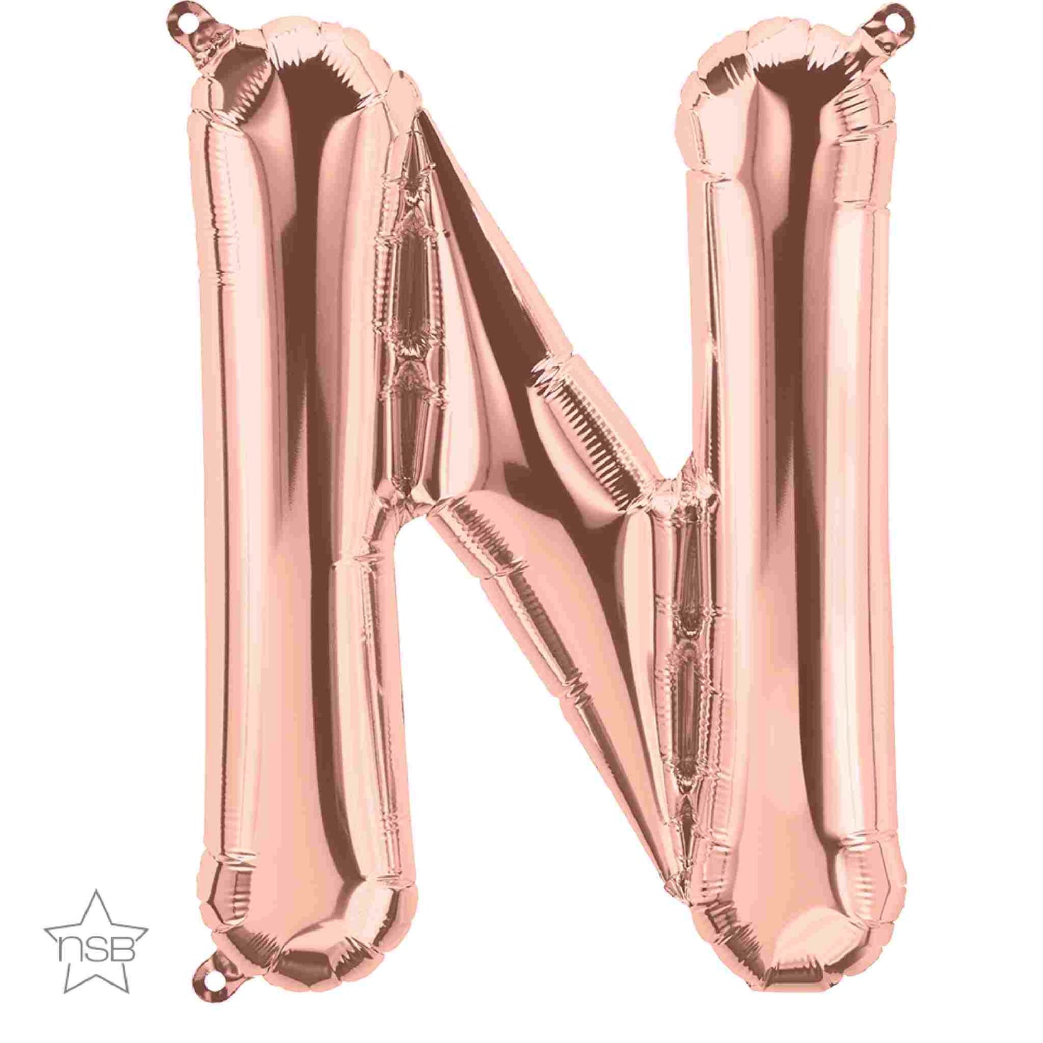 Rose Gold Letter N Balloons | 16 Inch | partyHAUS