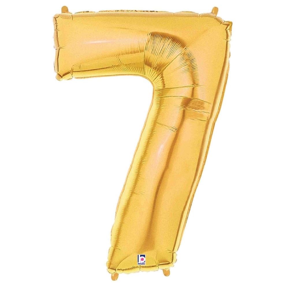 40 Inch Gold Number 7 Balloons | partyHAUS