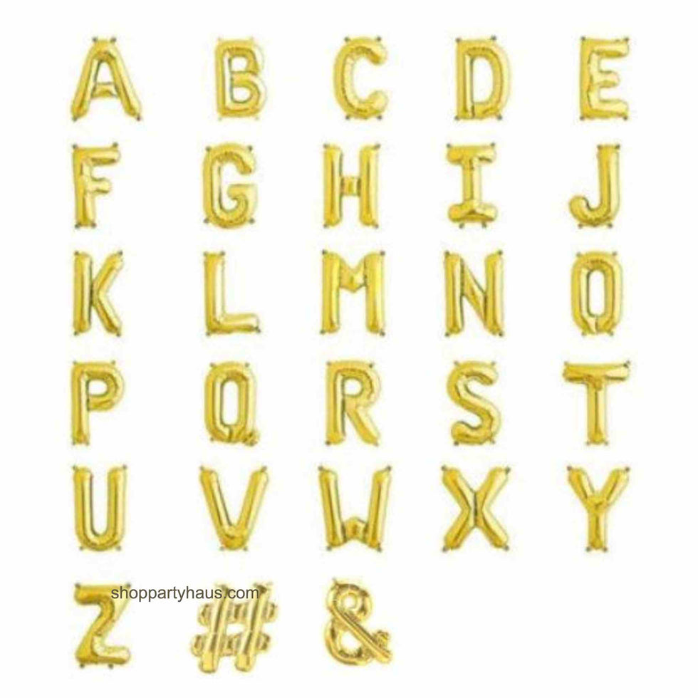 Gold Letter Balloons | 16 Inch | partyHAUS
