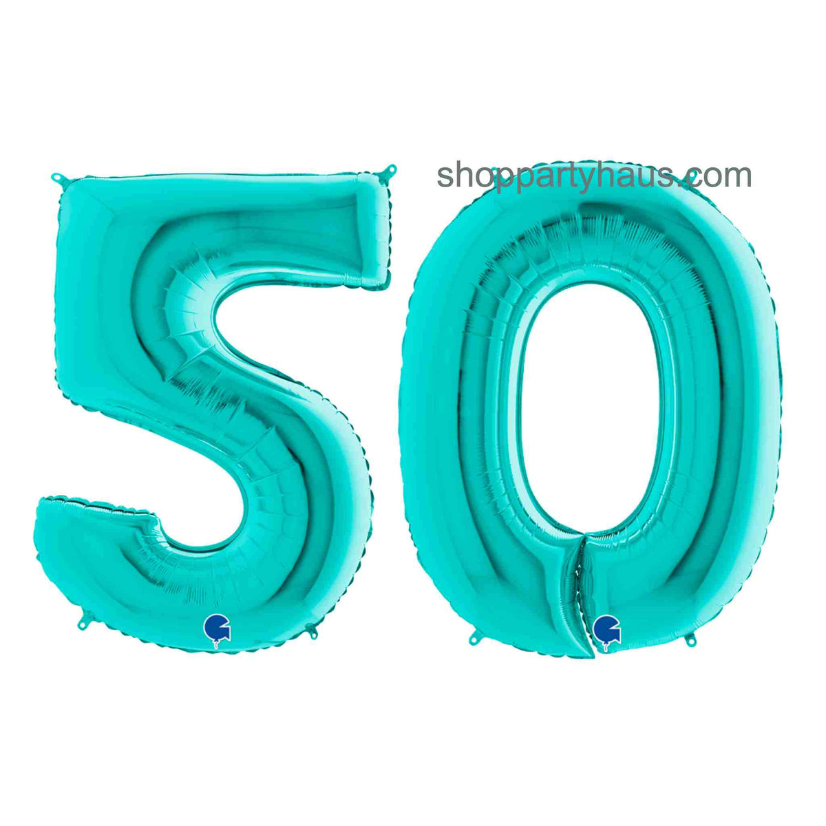 Teal Number 50 Balloons | 14 inch | partyHAUS