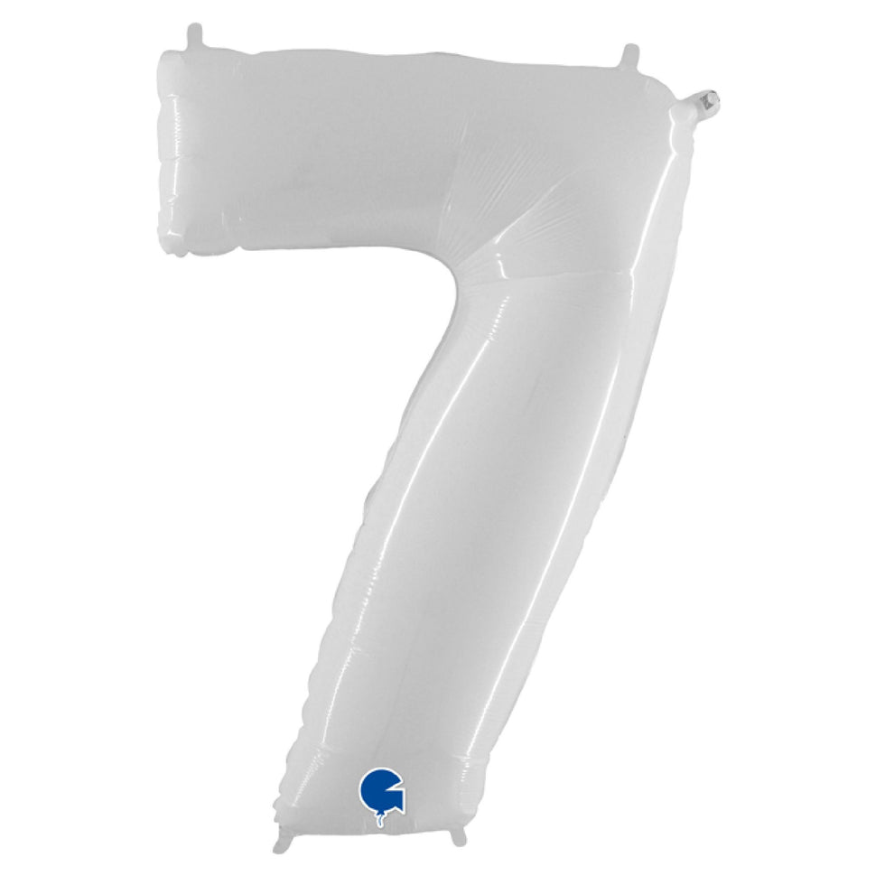 White Number 7 Balloons | partyHAUS
