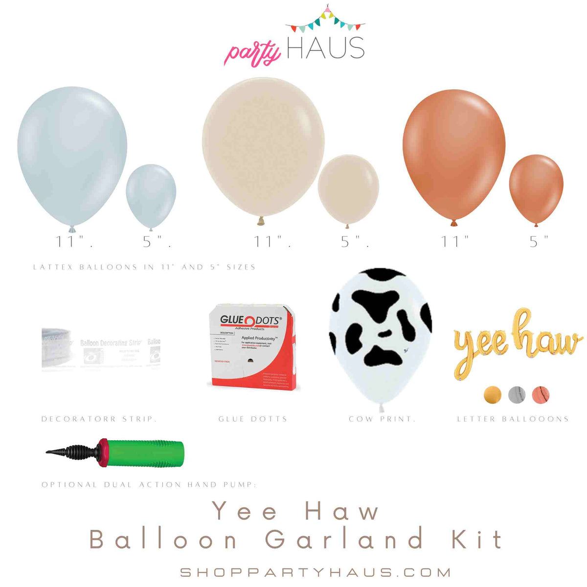 Yee Haw Latex Balloon Gardland Kits | partyHAUS