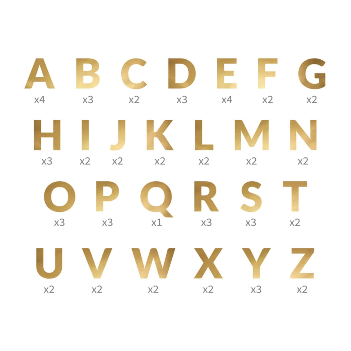 Gold Alphabet Paper Letters | 63 piece | partyHAUS