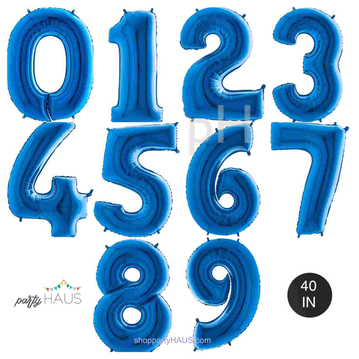 40 Inch | Blue Number Balloons | partyHAUS