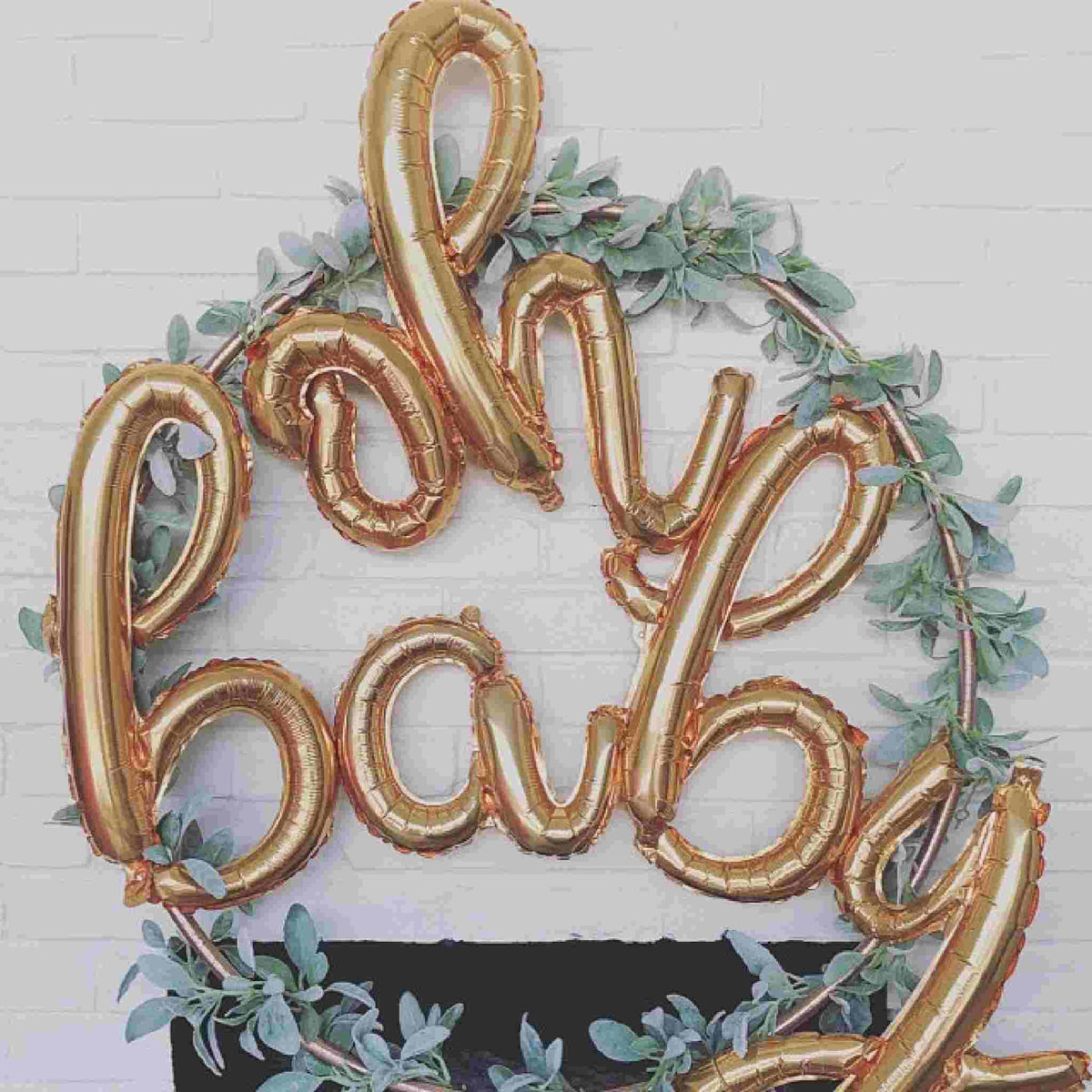 Oh Baby Cursive Letter Balloon Banner | partyHAUS