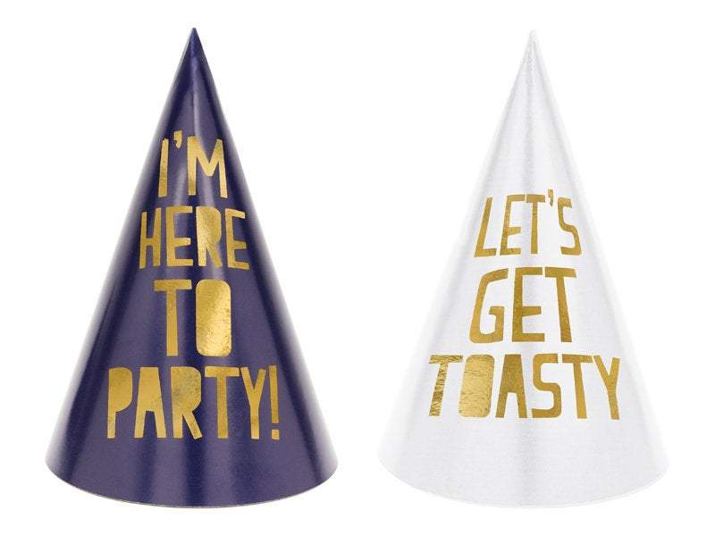 Navy Paper Party Hats | Set 6 | partyHAUS