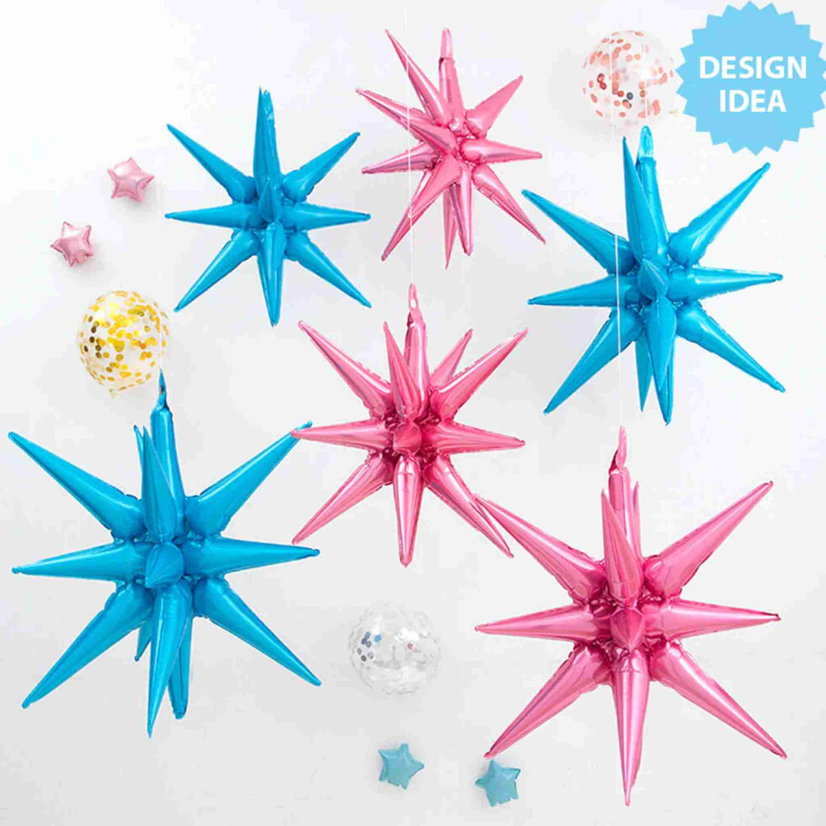 Matte White 3D Starburst Balloon (22 Inch) | partyHAUS