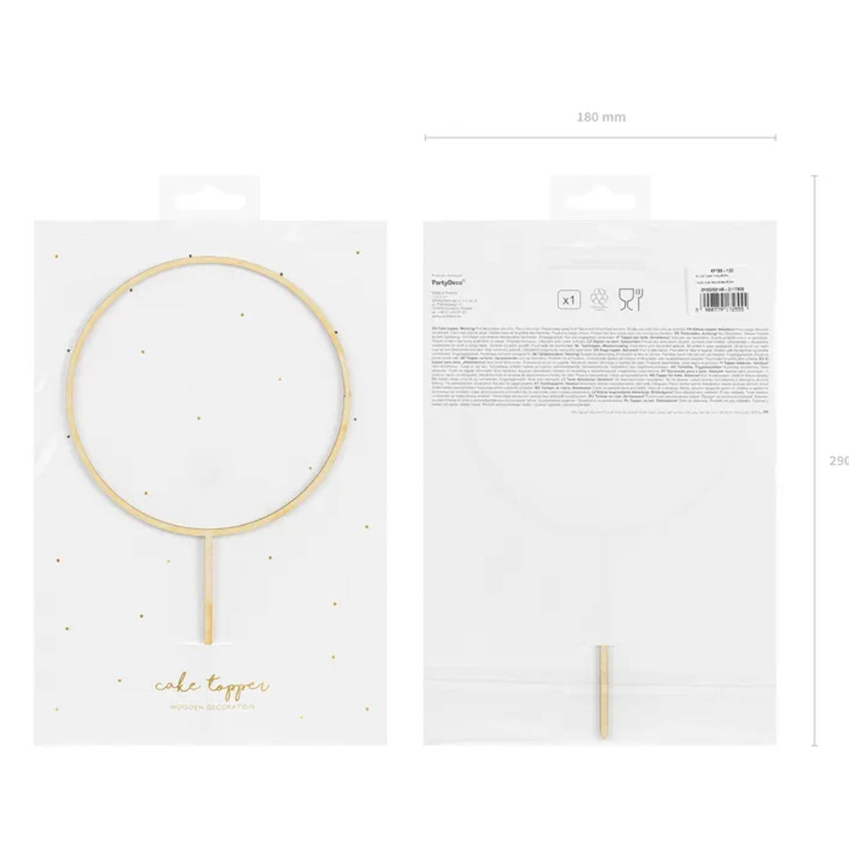 Round Hoop Cake Topper | Natural Wood | partyHAUS